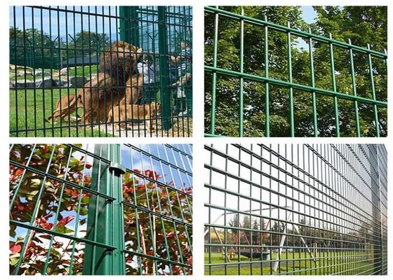 Square Based H2m Double Wire Welded Fence 55X200mm