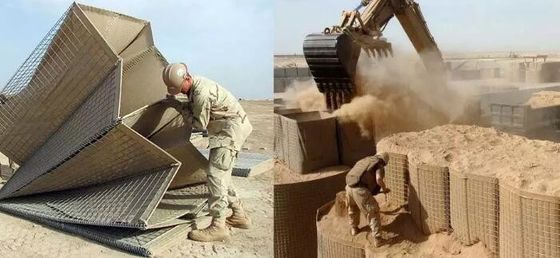 Galvanized Army HESCO Wall