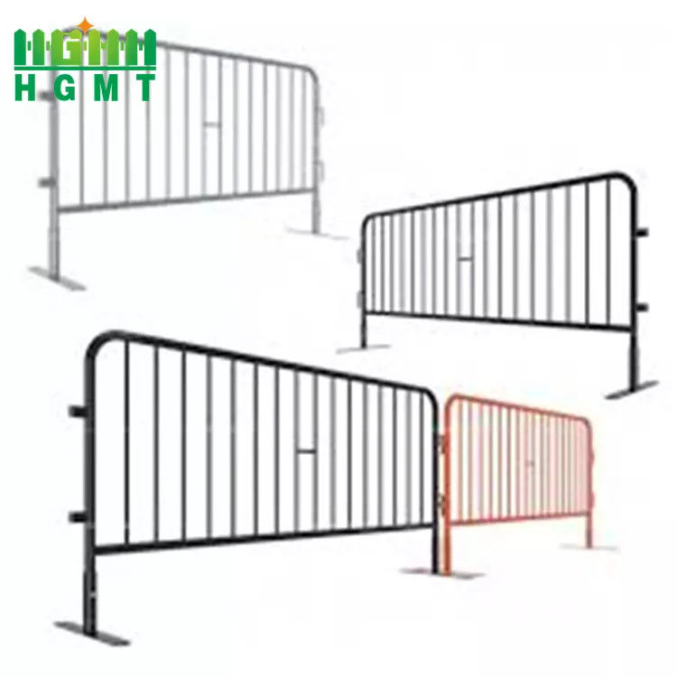 Steel Portable Flat Feet 2.5 M Metal Barricades Road Barrier Black Pvc ...