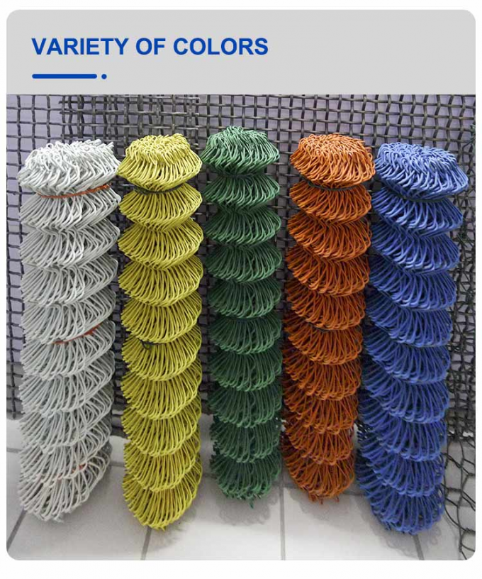 Black PVC Coating Chain Link Fence Roll 6ft 7ft 8ft