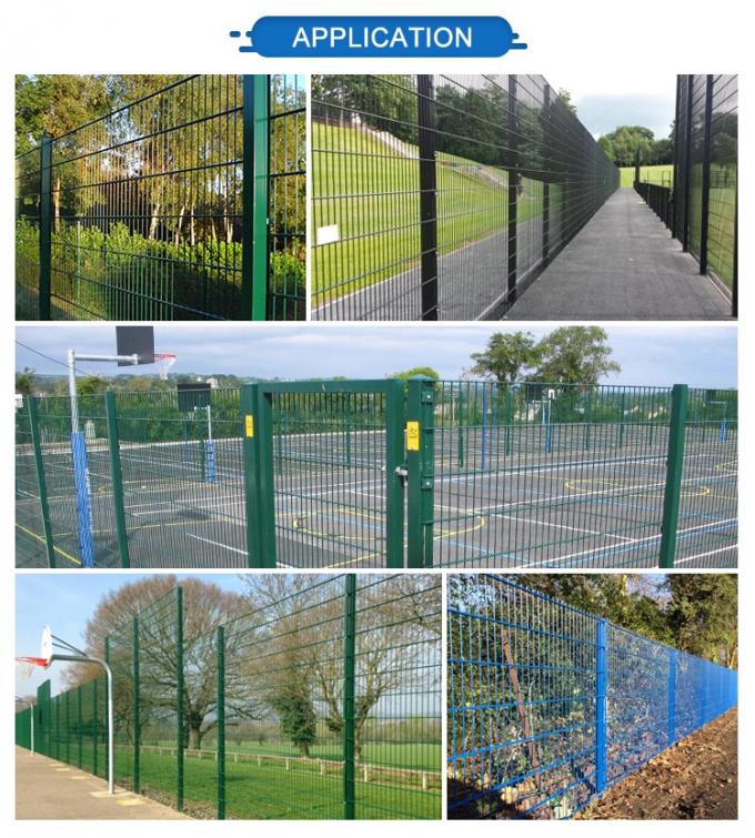 Square Based H2m Double Wire Welded Fence 55X200mm
