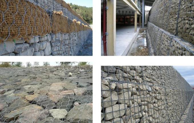 Galvanized 80mmx100mm Gabion Wire Mesh Stone Retaining Wall Cages